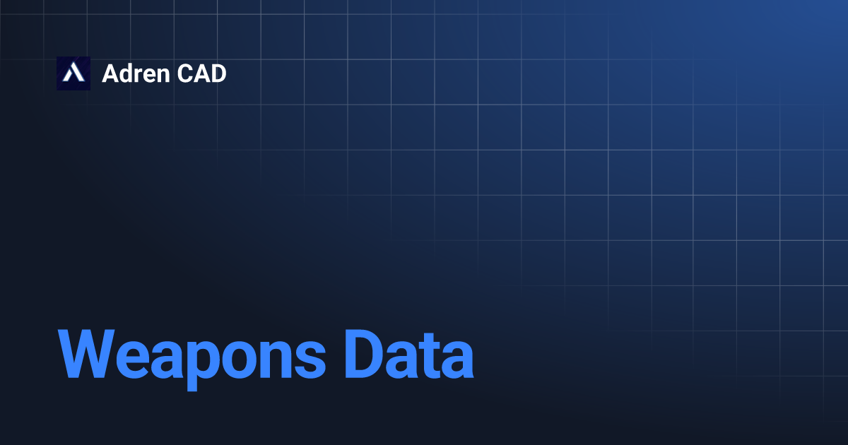 Weapons Data | Adren CAD
